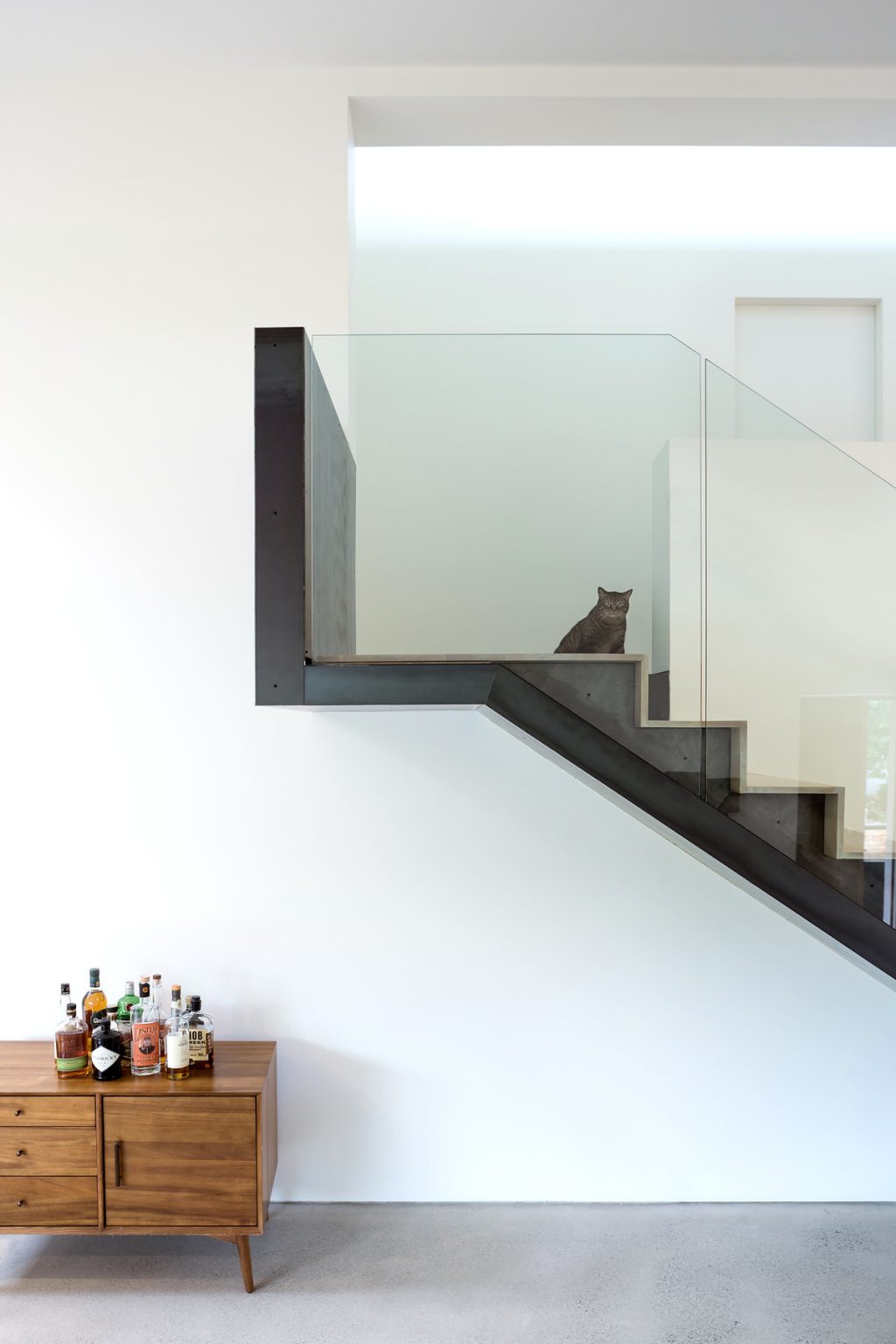 Split-level house renovation by D'Arcy Jones Architects