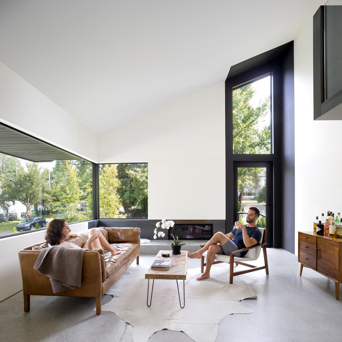 Split-level house renovation by D'Arcy Jones Architects